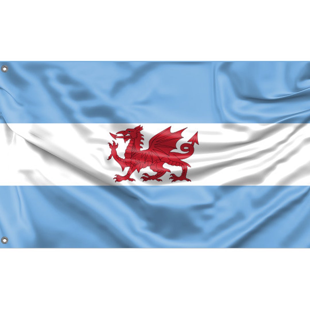 Welsh Argentines Flag Unique Design Print Hiqh Quality Materials Size ...