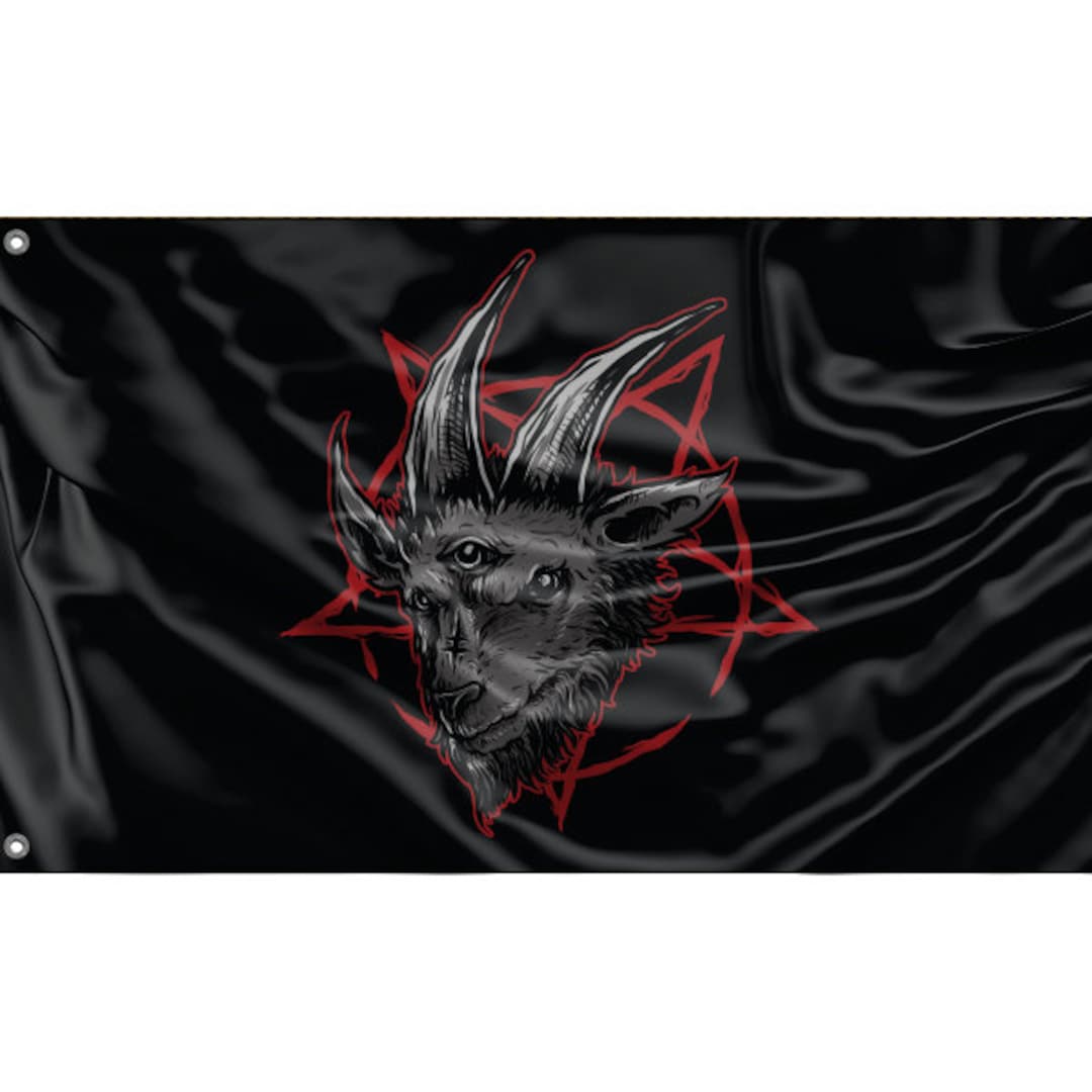 Evil Goat Flag Unique Design Print High Quality Materials Size 3x5 Ft ...