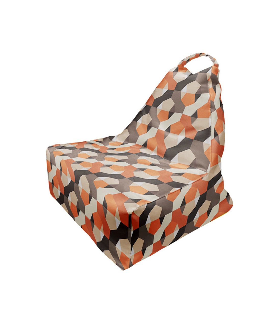 Bean Bag Geometric 3D Shapes Pattern Print | Unique Design VI | Full ...