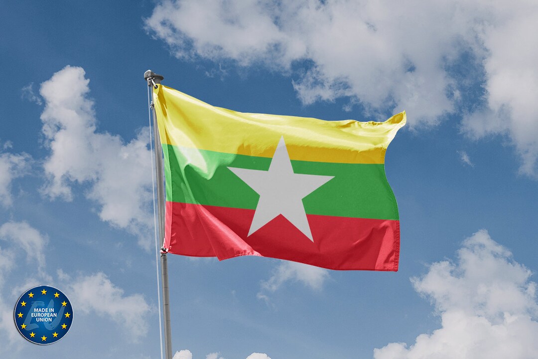 Flag of Myanmar | Unique Design Print | High Quality Materials | Size ...