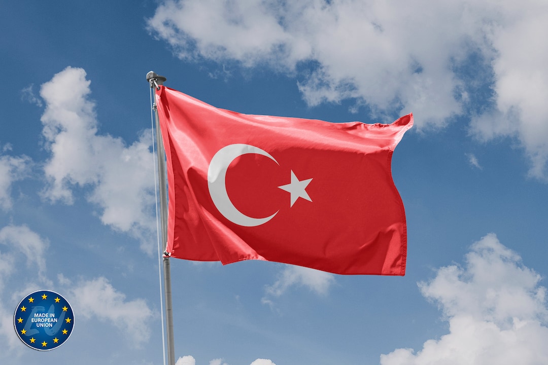 Turkiye Flag | Unique Design Print | High Quality Materials | 5 Sizes ...