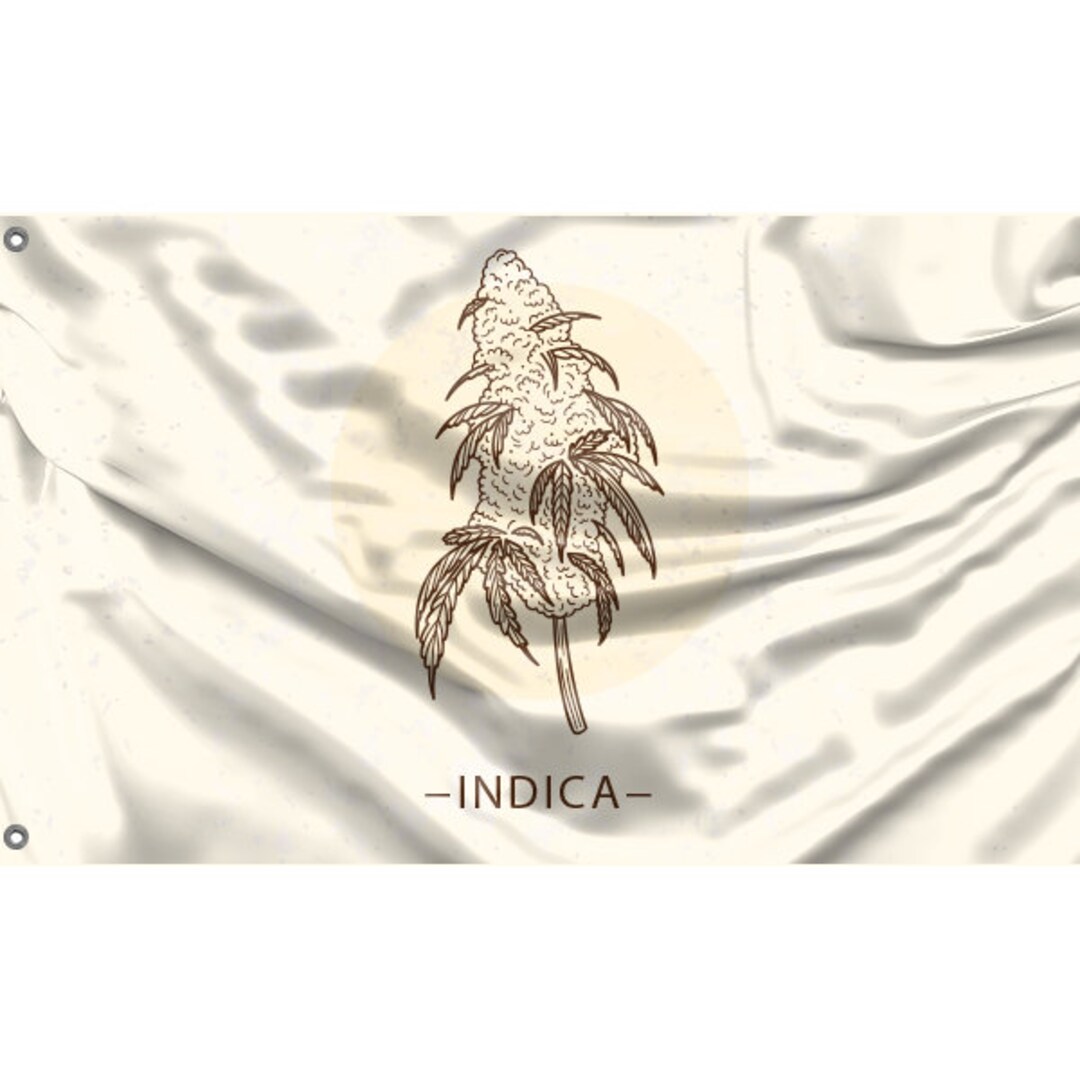 Marijuana Indica Flag Unique Design Print High Quality Materials Size ...
