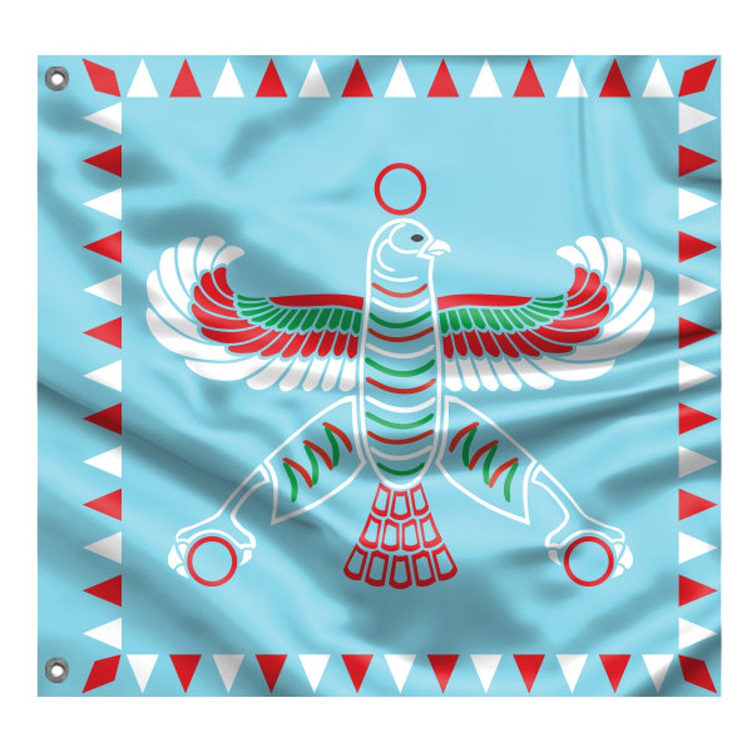 Achaemenid Falcon Standard Square Flag Unique Design Print - Etsy