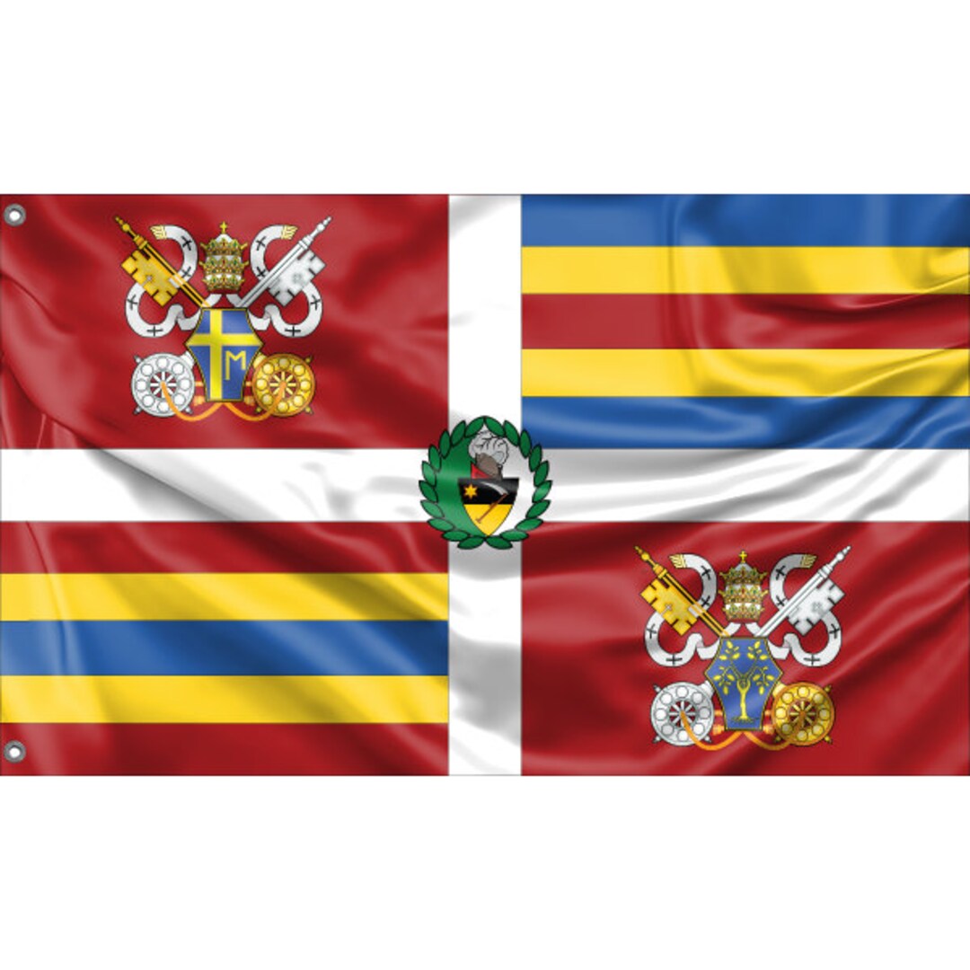 Bandera Guardia Vatica JP II, Swiss Guard Flag Unique Design Print High ...