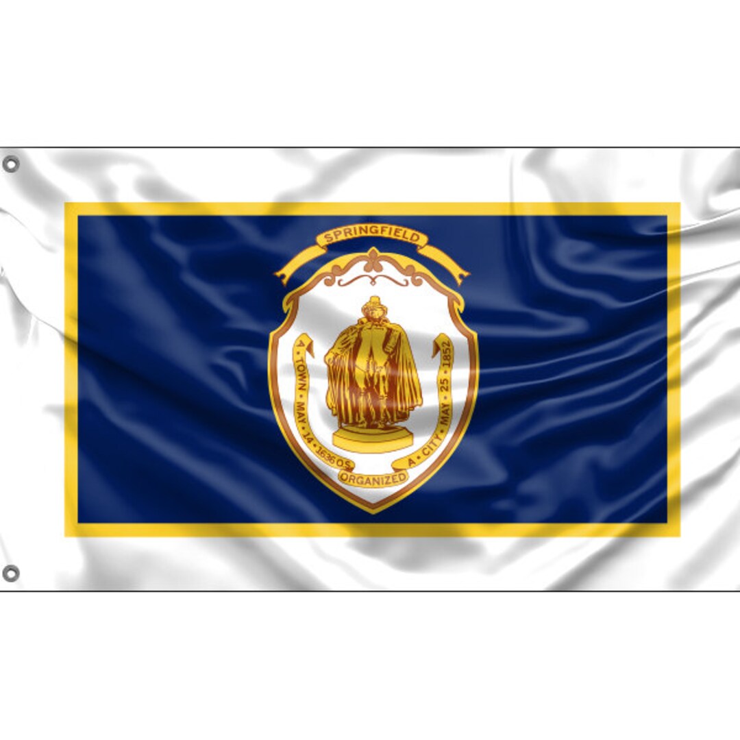 Flag of Springfield, Massachusetts, Unique Print, 3x5 Ft / 90x150 Cm ...