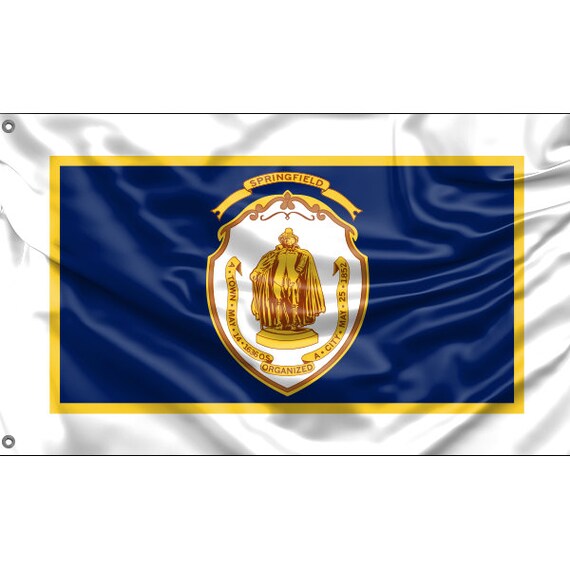 Flag of Springfield Massachusetts Unique Print 3x5 Ft / - Etsy
