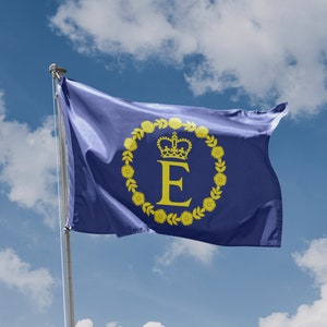 Personal Flag of Queen Elizabeth II Unique Design Print Hiqh Quality ...