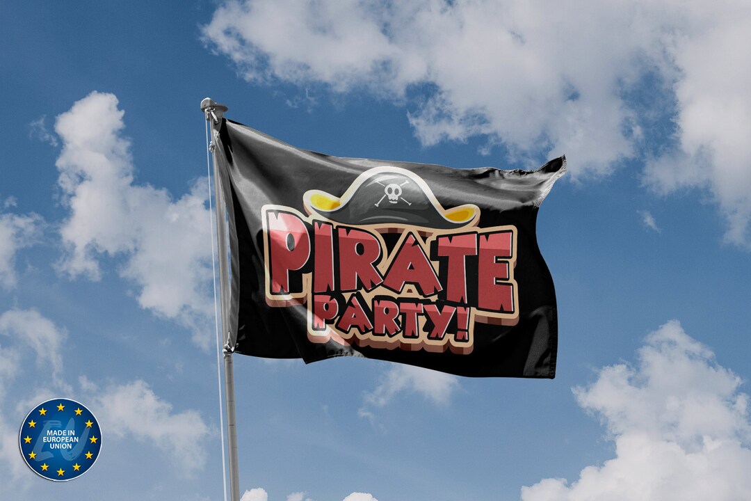 Pirate Party Flag | Unique Design Print | Hiqh Quality Materials | Size ...