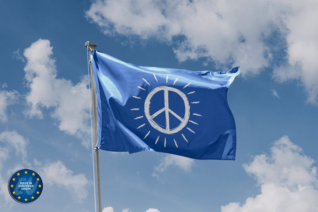 Peace Blue Background Flag | Unique Design Print 3 | Hiqh Quality ...