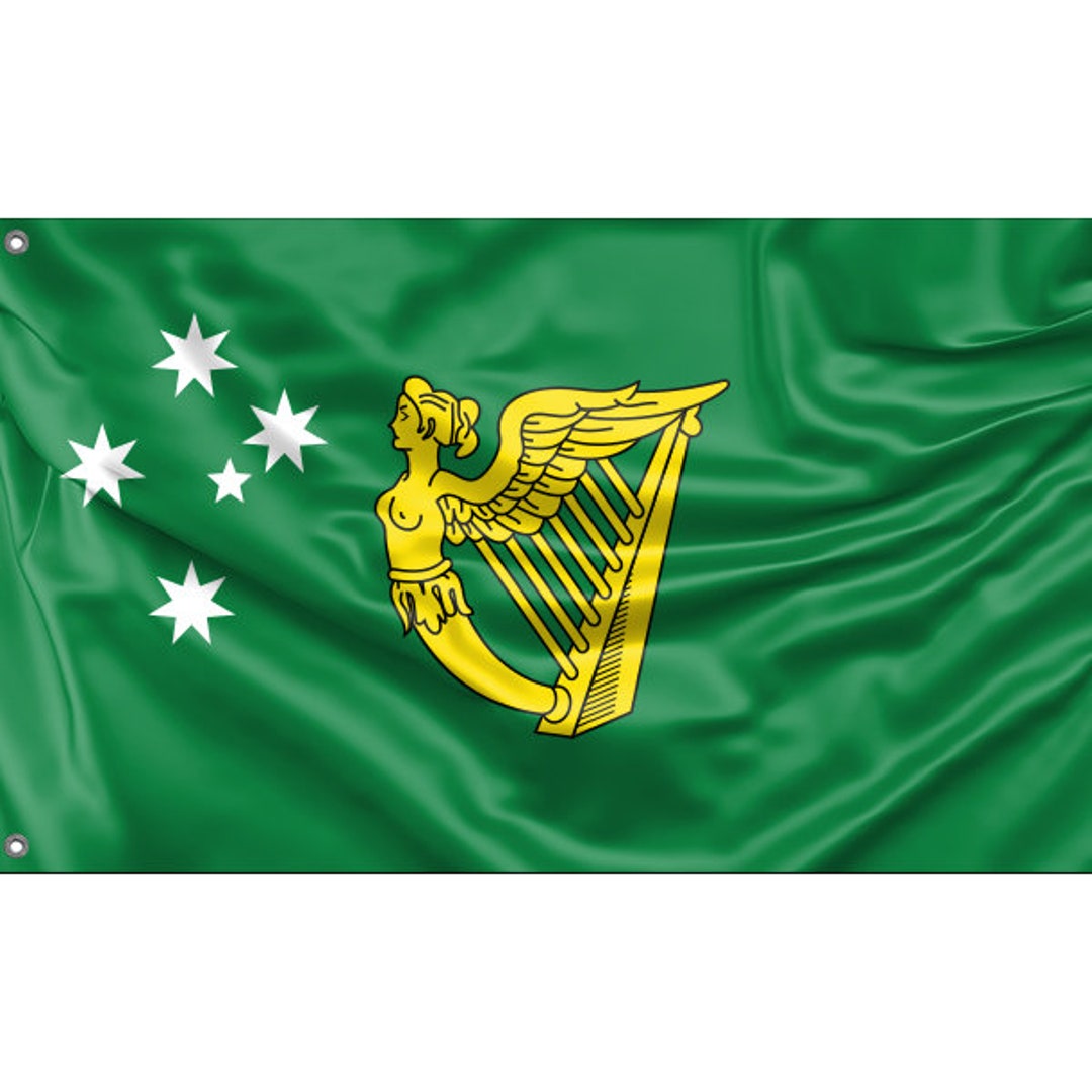 Australian-irish Heritage Flag Unique Design Print Hiqh Quality ...