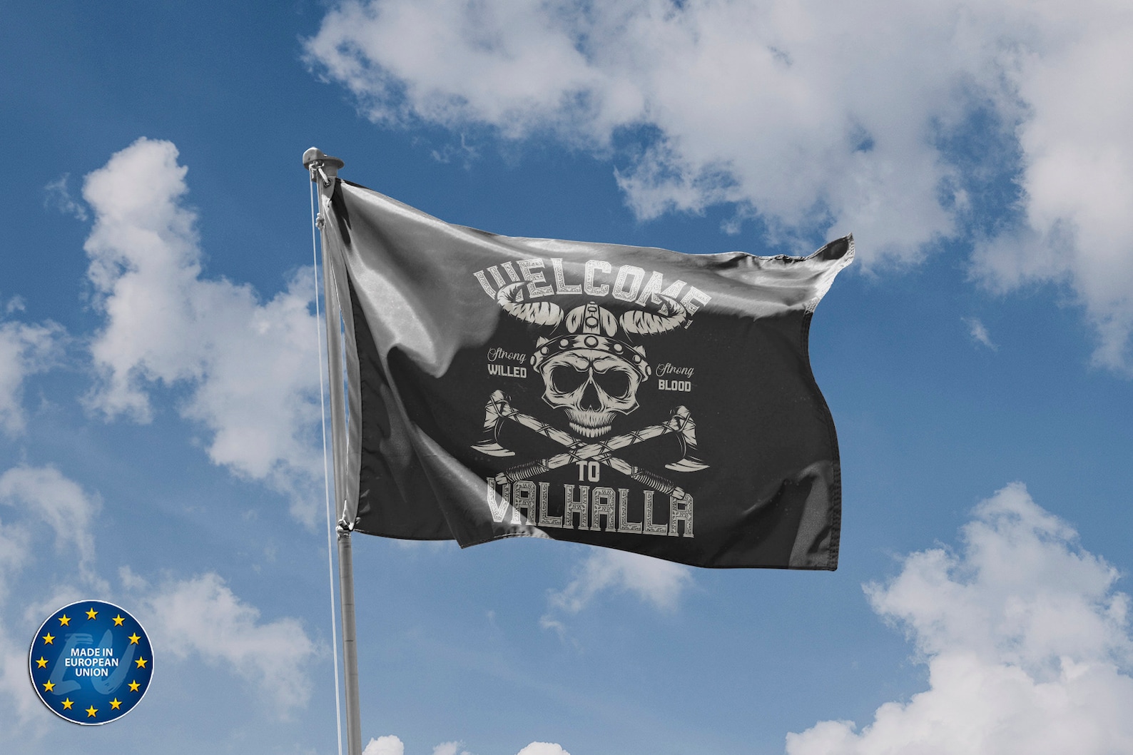 Welcome to Valhalla Viking Flag | Unique Design Print | Hiqh Quality ...