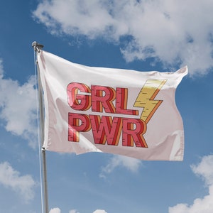 Girl Power Pink Flag | Unique Design Print | Hiqh Quality Materials ...