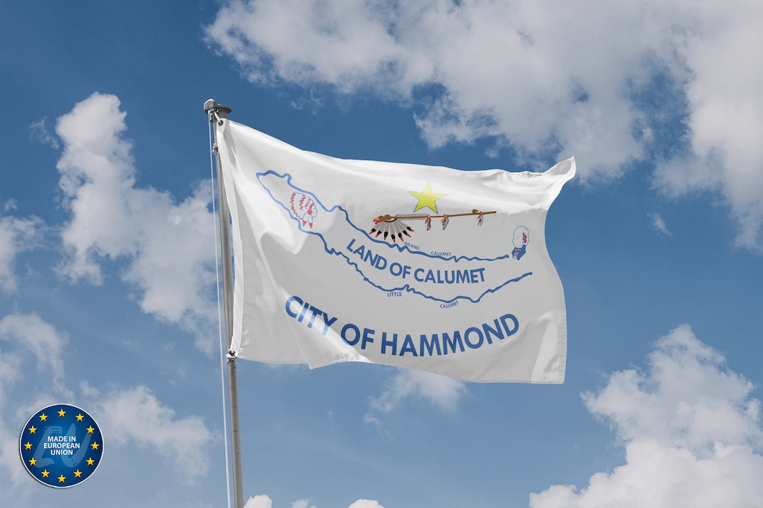 Hammond Flag, Indiana USA | Unique Design Print | Hiqh Quality ...