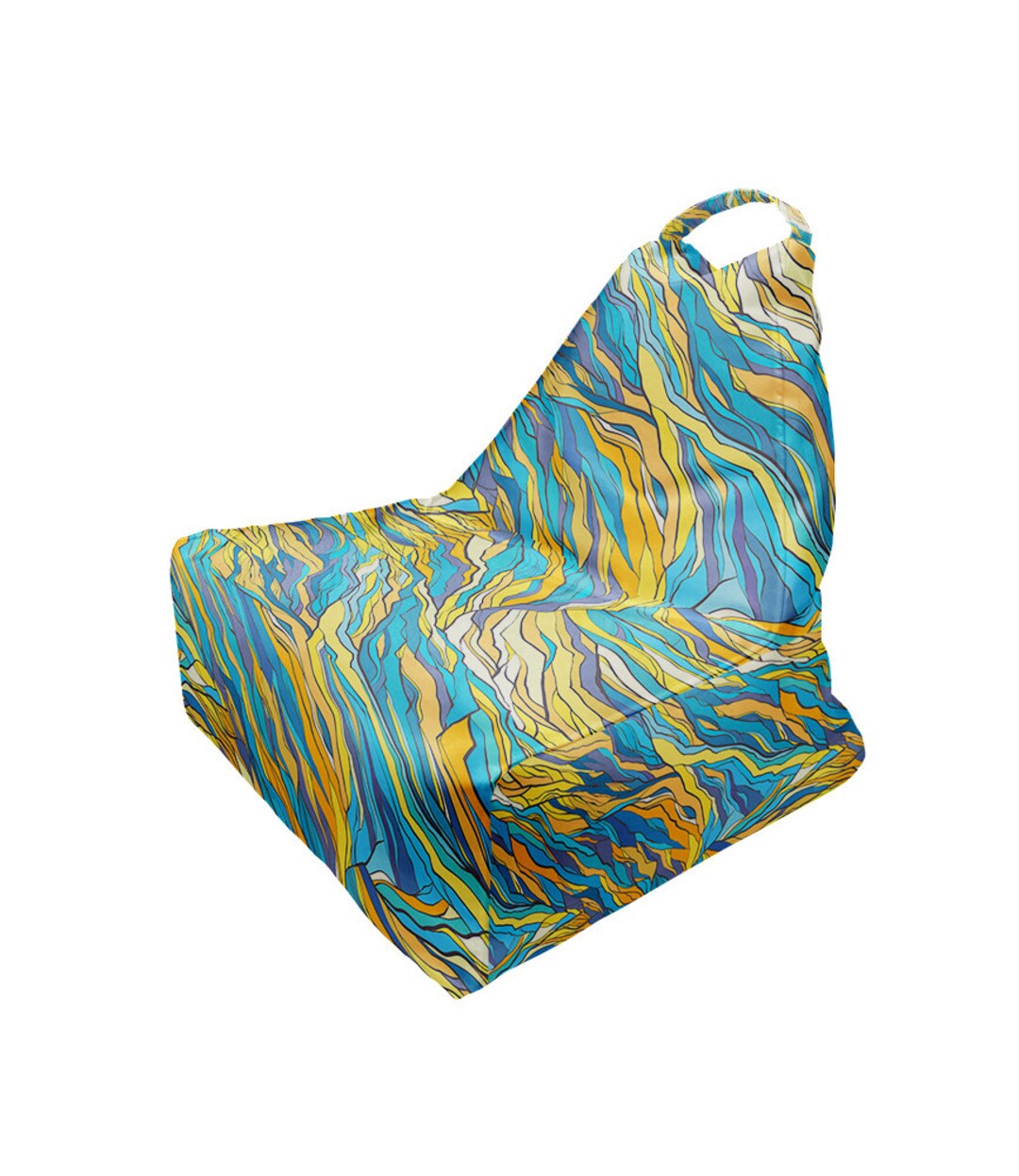 Bean Bag Abstract Natural Motifs Pattern Print | Unique Design VI ...