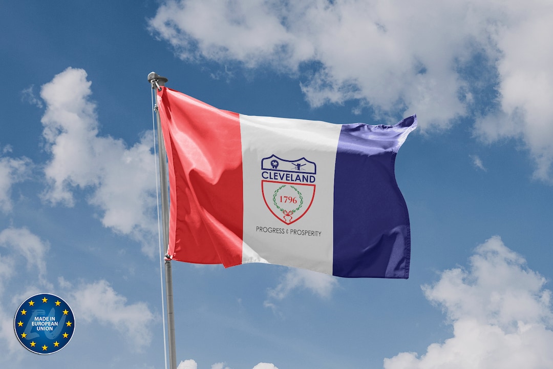 Flag of Cleveland, Ohio, Unique Print, 3x5 Ft / 90x150 Cm Size, EU Made ...