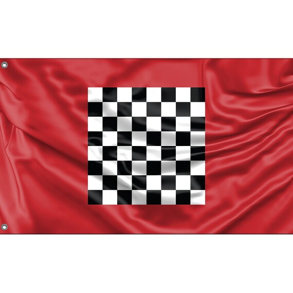 Red Flag Black Moroccan Design