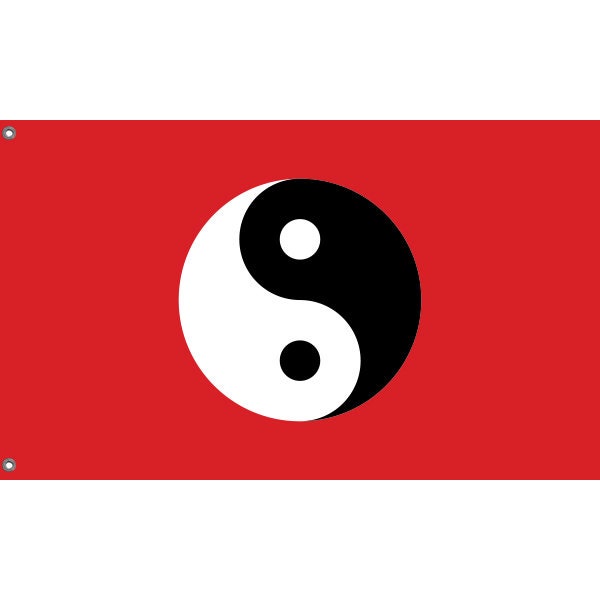 Yin Yang Sing Flag Unique Design Print Hiqh Quality - Etsy