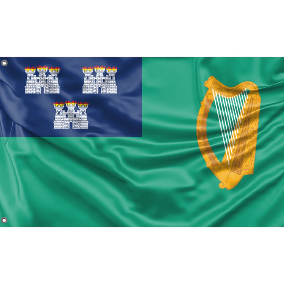 Dublin Flag, Ireland, Unique Print, 3x5 Ft / 90x150 Cm Size, EU Made - Etsy