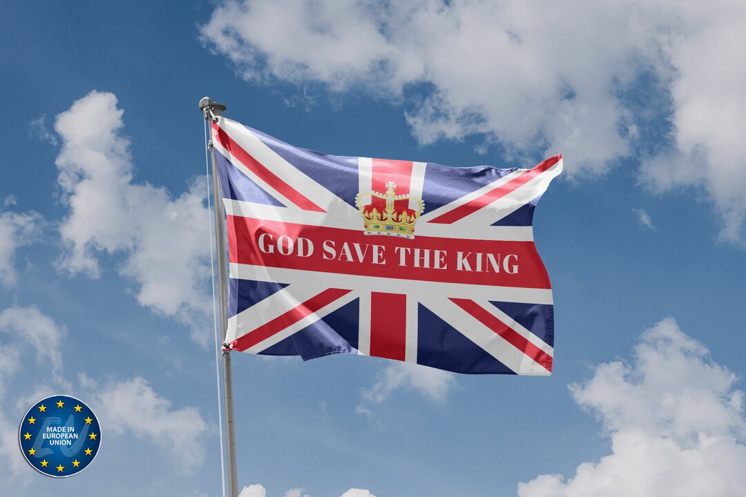 God Save the King Crown Variant Flag | Unique Design Print | High ...
