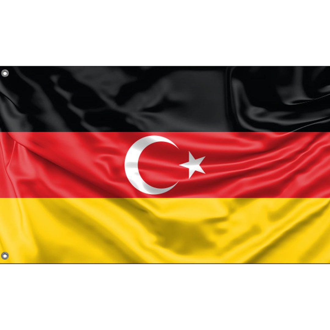 German Turks Flag Unique Design Print High Quality Materials 5 Sizes ...