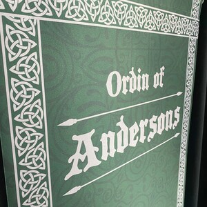 Medieval Style Personalized Family Banner Wall Hanging With Ordin Cross ...