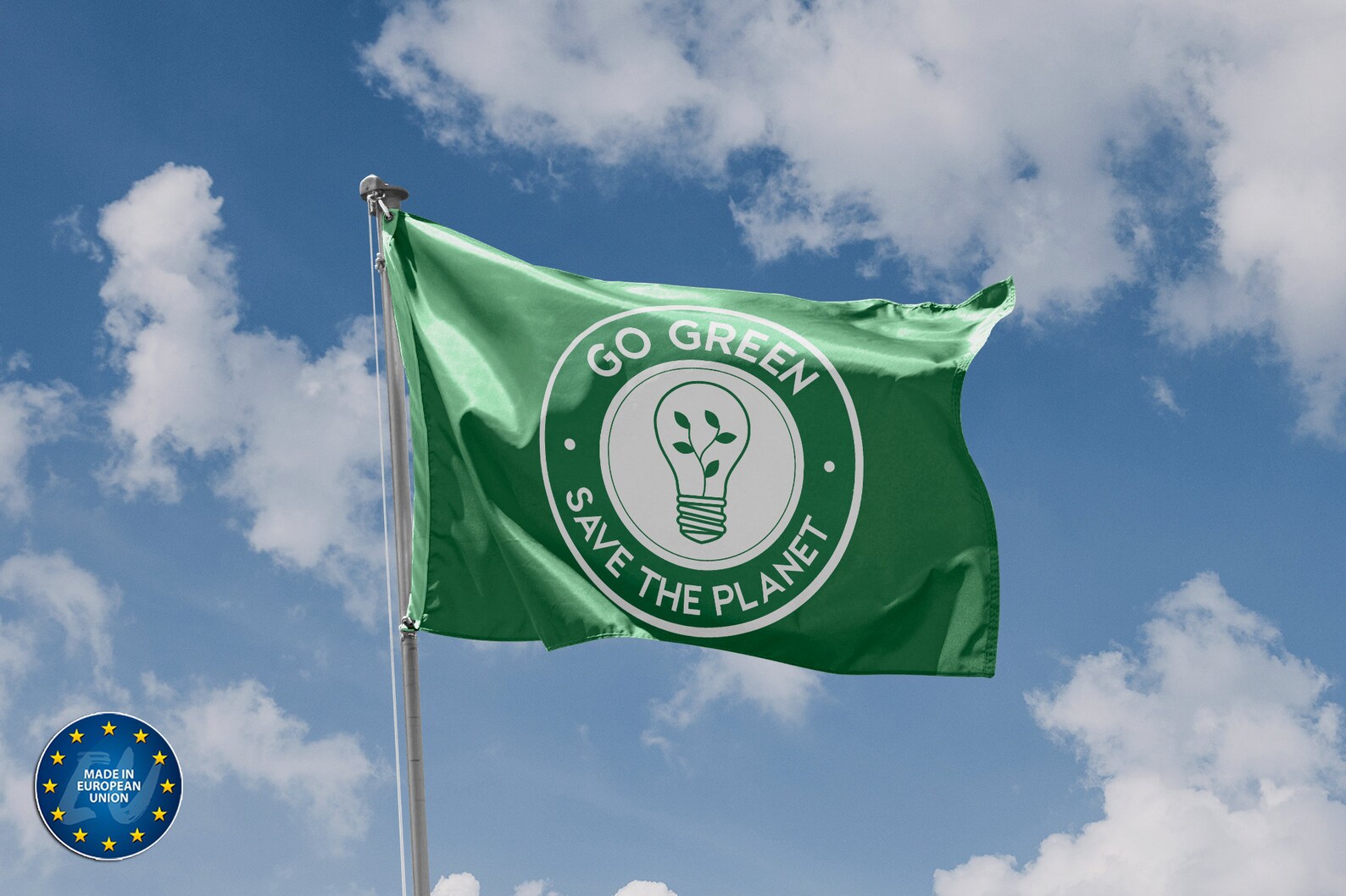 Go Green Save the Planet Flag Unique Design Print Hiqh - Etsy