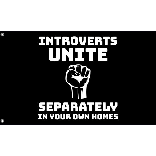 Introverts Unite Flag | Unique Design Print | Hiqh Quality Materials ...