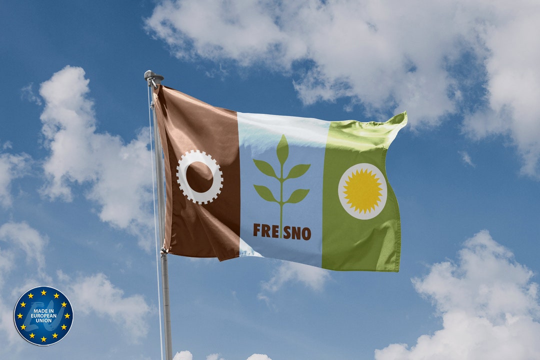 Fresno Flag, California USA | Unique Design Print | Hiqh Quality ...