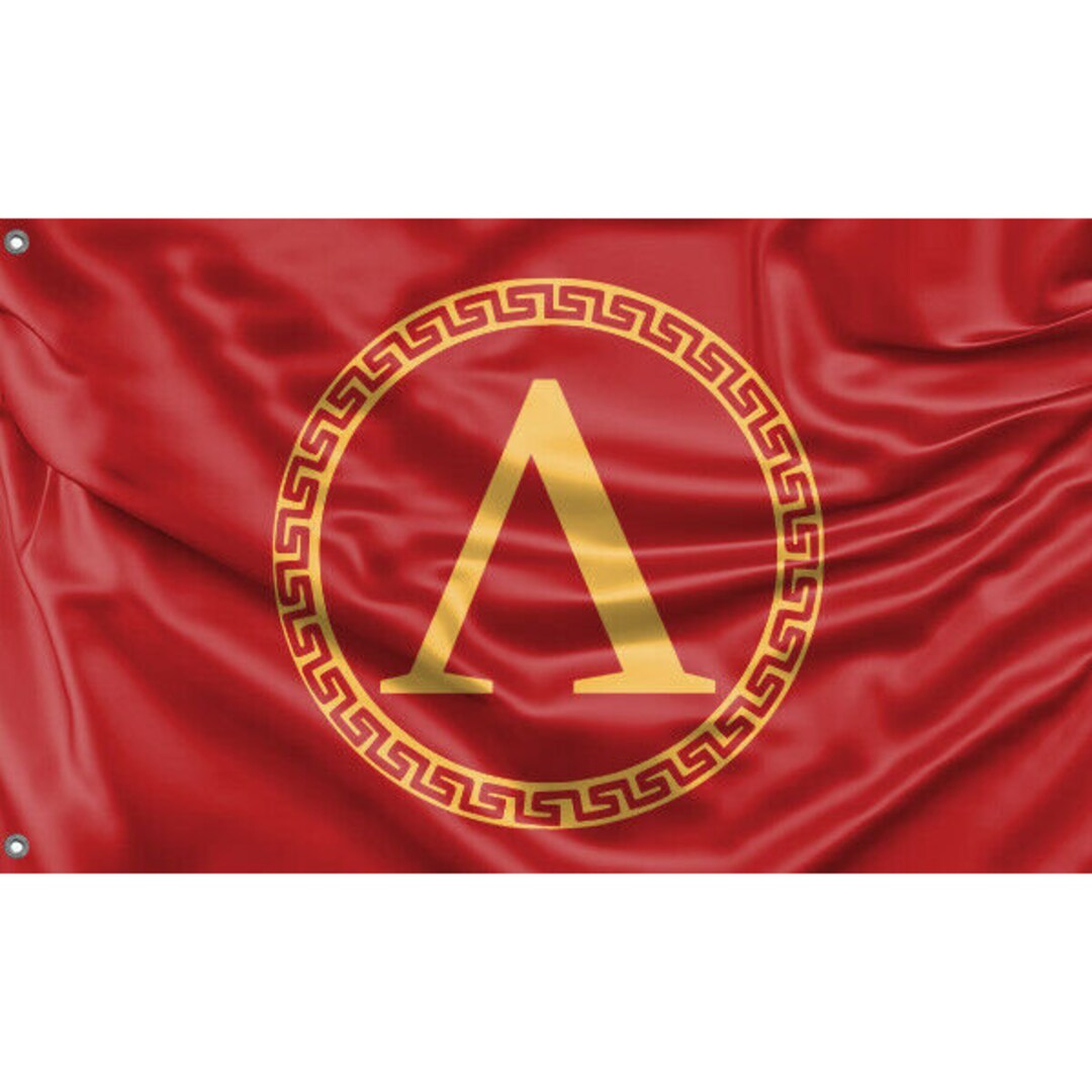 Ancient Style Red Sparta Flag Unique Design Print High Quality ...