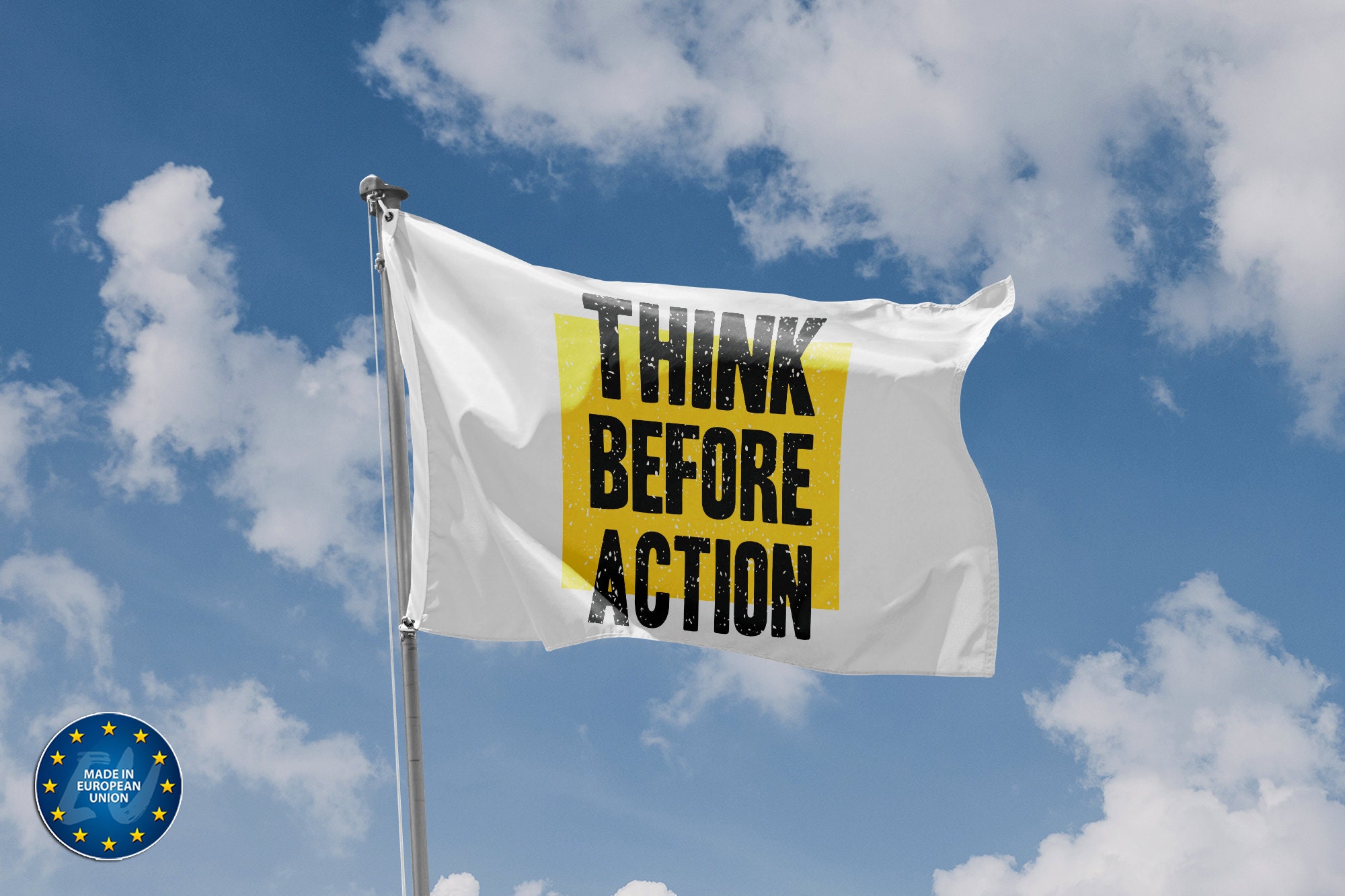 Think Before Action Flag Unique Design Print Hiqh Quality - Etsy