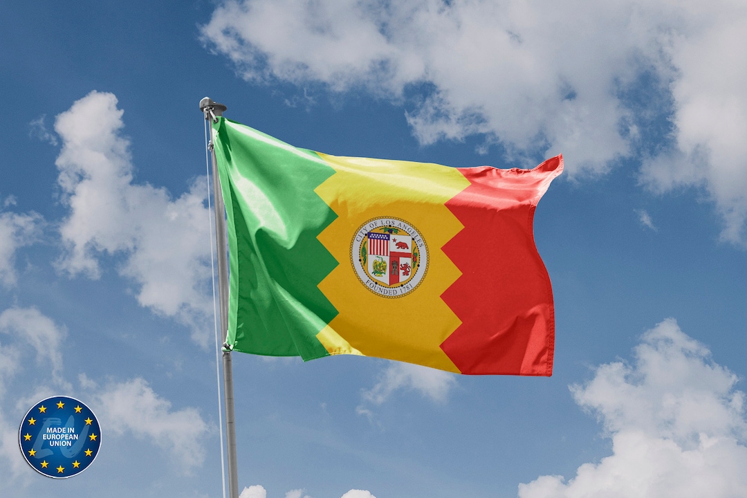 Los Angeles City Flag Unique Print, 3x5 Ft / 90x150 Cm Size, EU Made - Etsy