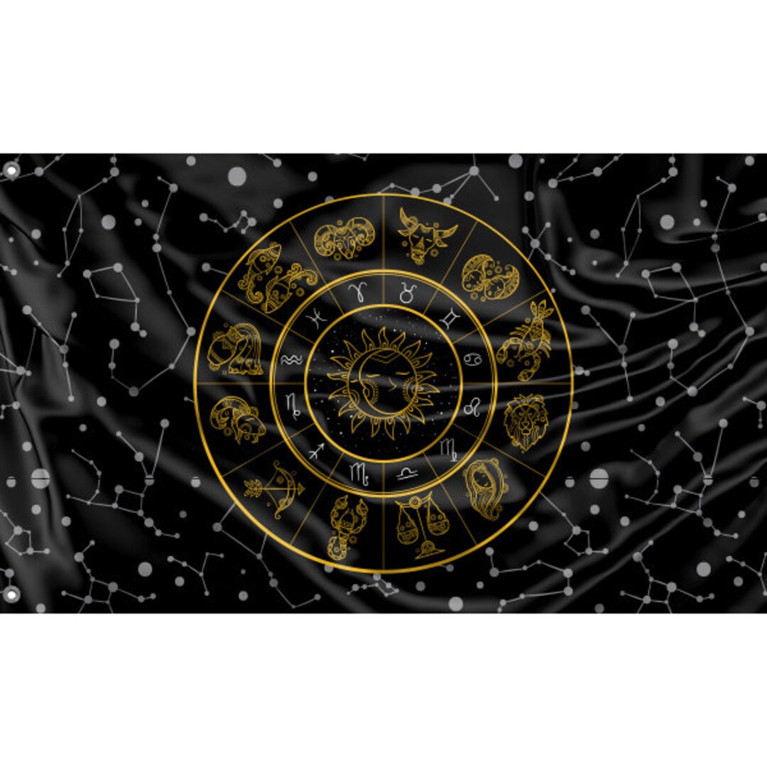 Zodiac Signs Flag Unique Design Print Hiqh Quality Materials Size 3x5 ...