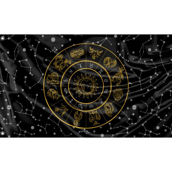 Zodiac Signs Flag Unique Design Print Hiqh Quality | Etsy