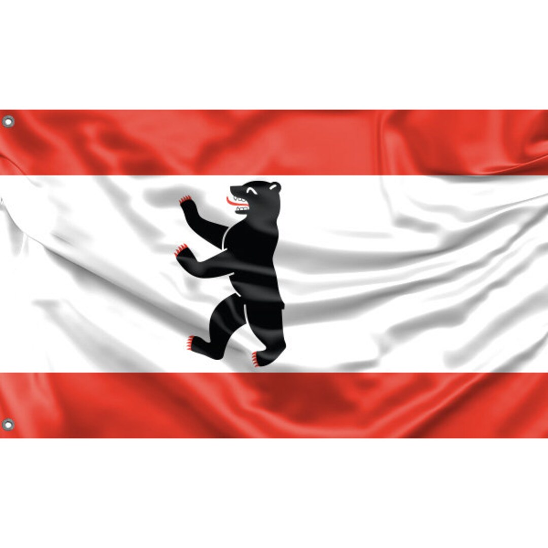 Berlin City Flag Unique Print, 3x5 Ft / 90x150 Cm Size, EU Made - Etsy