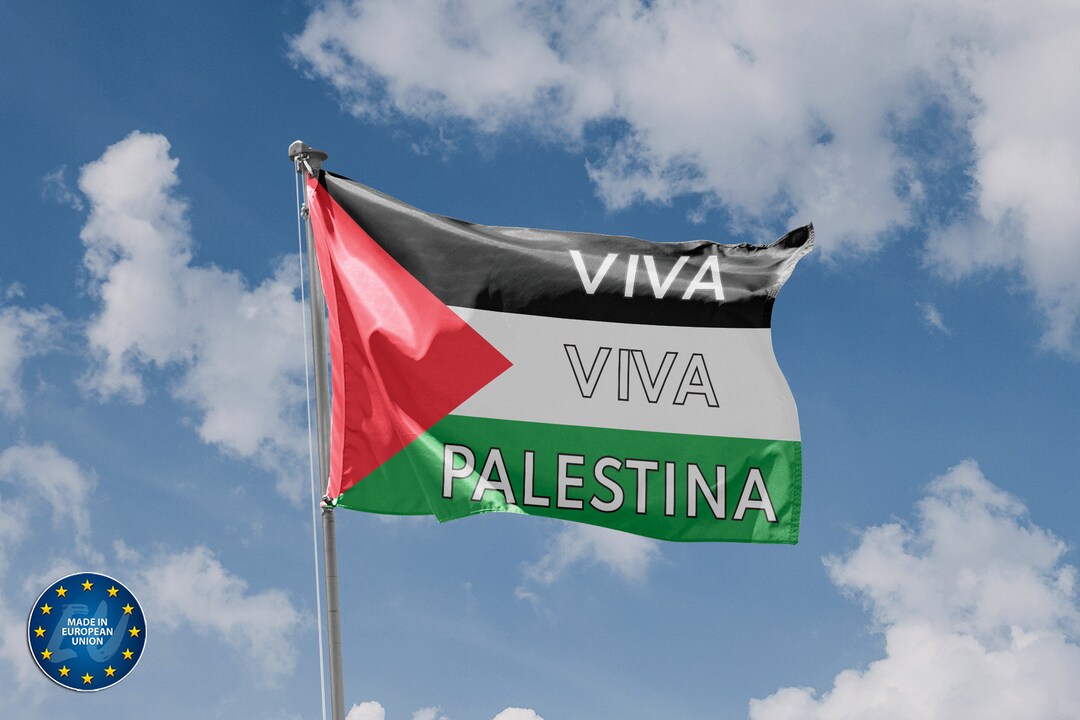 Viva Viva Palestina Flag | Unique Design Print | High Quality Materials ...