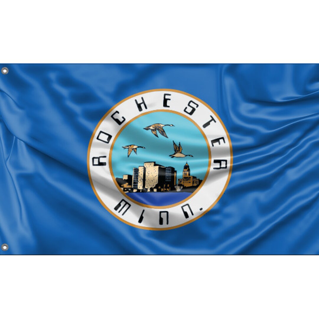 Rochester Flag, Minnesota USA Unique Design Print Hiqh Quality ...