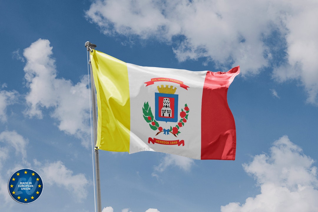Heredia Flag, Costa Rica Unique Design Print High Quality Materials ...