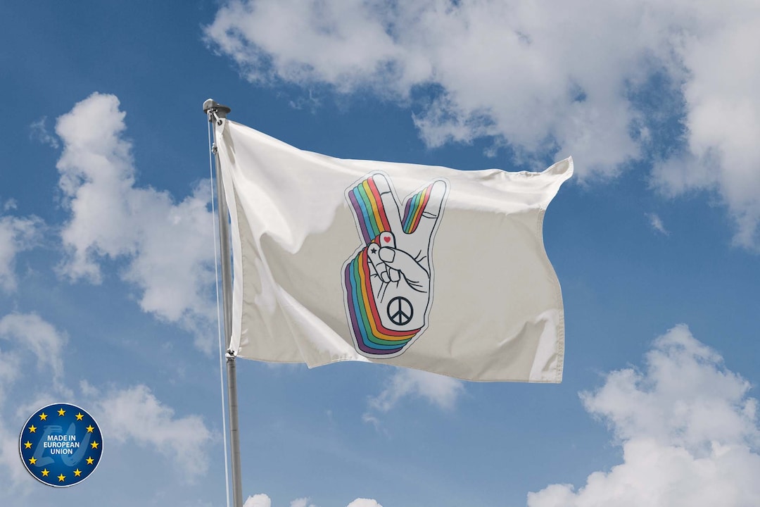 Peace Flag With Peace Sign | Unique Design Print | Hiqh Quality ...