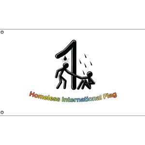 Homeless International Flag, Unique Print, 3x5 Ft / 90x150 Cm Size, EU ...