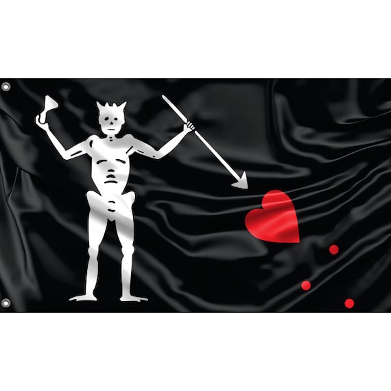 Edward blackbeard Teach Pirate Flag Unique - Etsy
