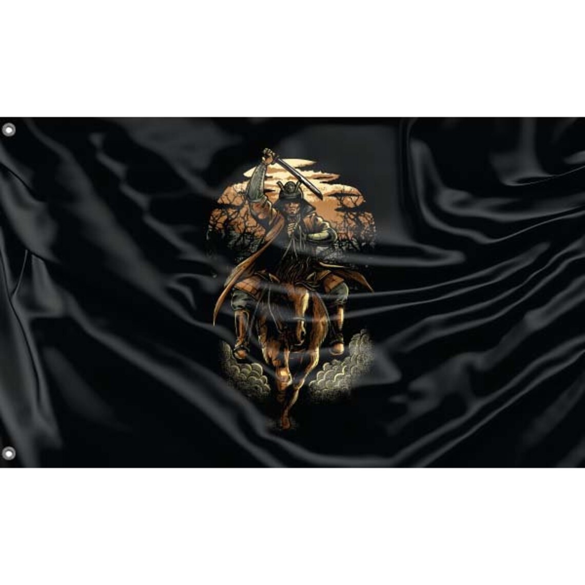 Charging Samurai Flag Unique Design Print High Quality | Etsy