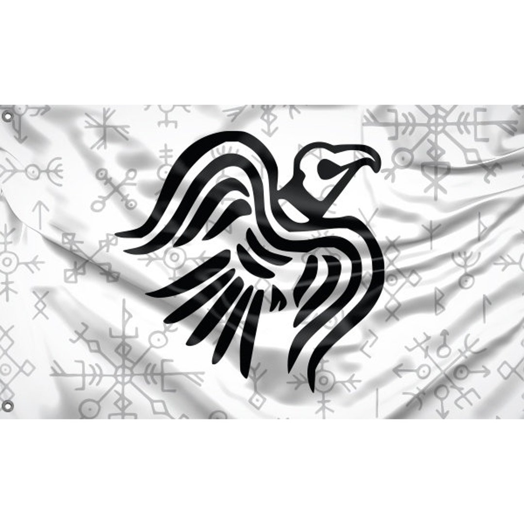 Nordic Viking Raven Flag Unique Design Print Hiqh Quality Materials ...