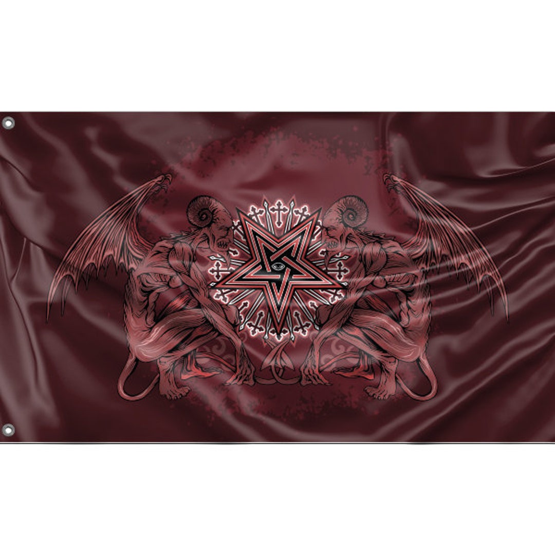 Demonic Pentagram Eye Flag Unique Design Print High Quality Materials 5 ...