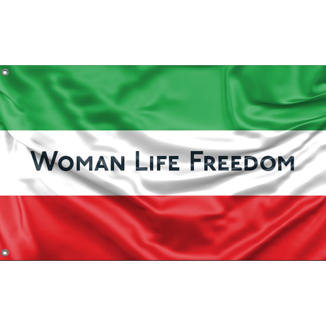 Iran Woman Life Freedom Protest Flag II Unique Design Print High ...