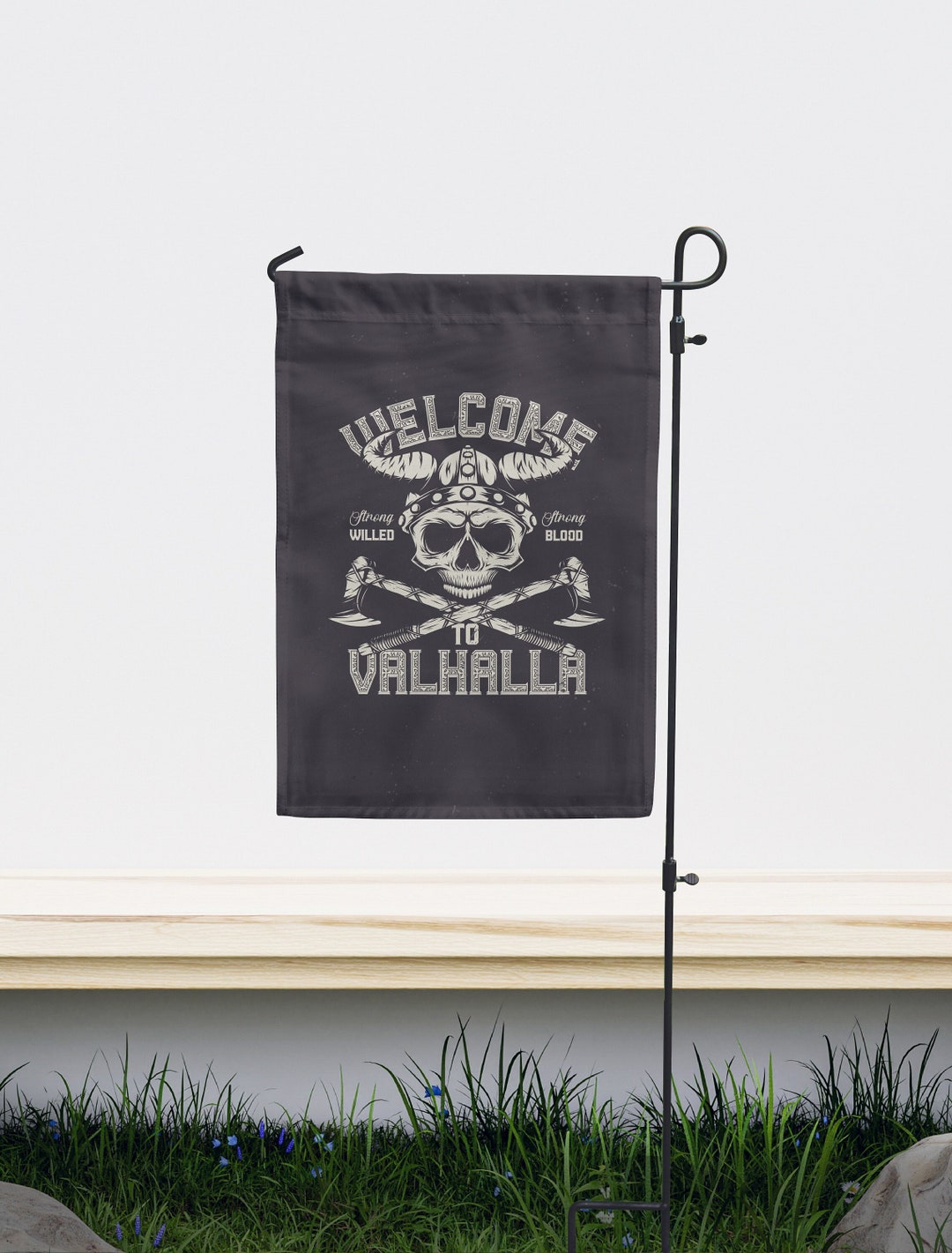 Welcome to Valhalla Viking Garden Flag | Size - 12" X 18" | Double ...
