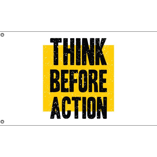 Think Before Action Flag Unique Design Print Hiqh Quality - Etsy