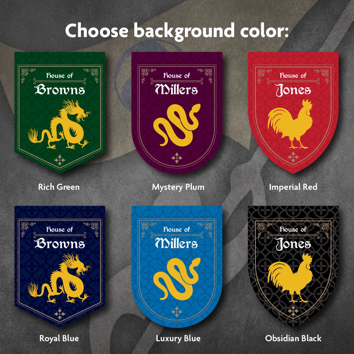 Medieval Style Personalized Family Banner Wall Hanging With - Etsy