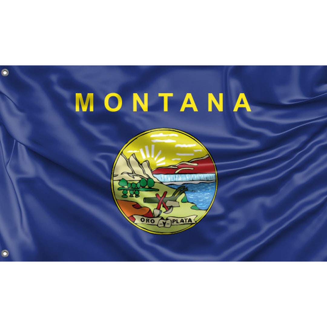 Montana State Flag Unique Design Print High Quality Materials Size 3x5 ...