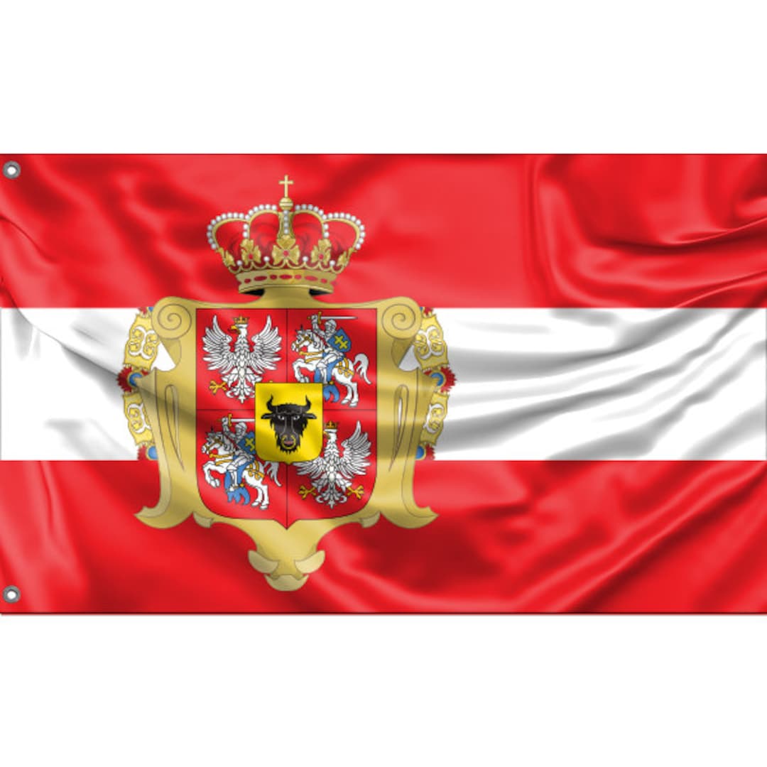 Polish-lithuanian Commonwealth Wettin Flag Unique Design Print High ...