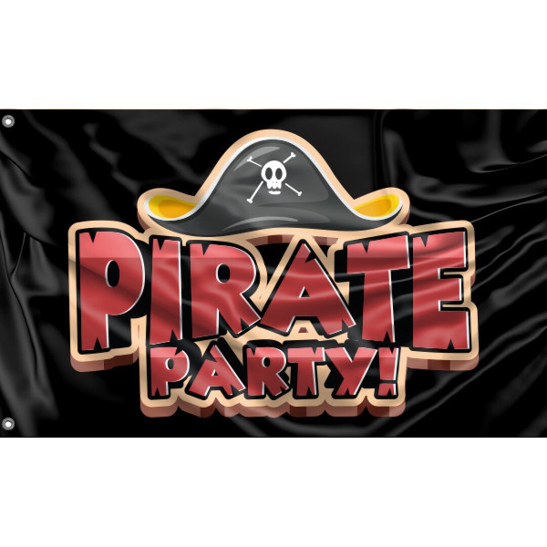 Pirate Party Flag Unique Design Print Hiqh Quality Materials Size 3x5 ...